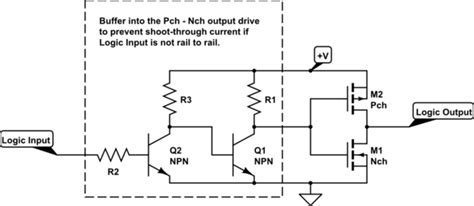 Mosfet Driver Low Impedance Rail To Rail Logic Output Implementation Electrical Engineering