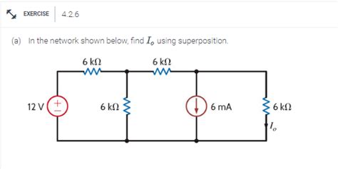 Solved Exercise426a ﻿in The Network Shown Below Find I0