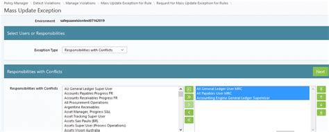 top feature mass update exceptions in policy manager safepaas