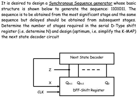 SOLVED Digital Circuits It Is Desired To Design A Synchronous Sequence Generator Whose Basic