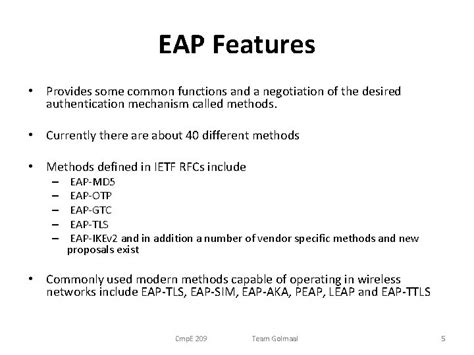Eap Overview Extensible Authentication Protocol Team Golmaal Vaibhav