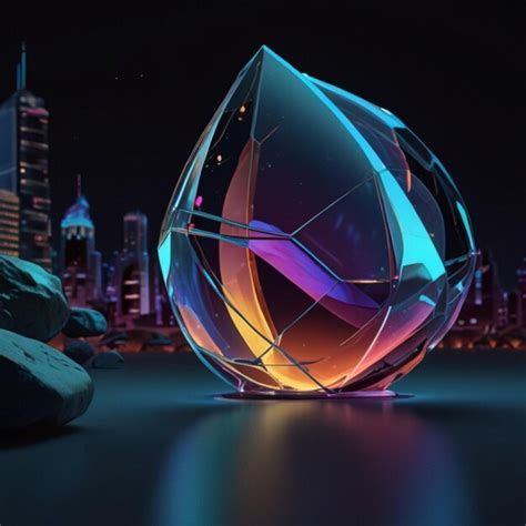holo abstract 3d shape premium ai generated image