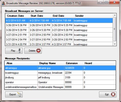 Cisco Unity Connection Broadcast Message Tool