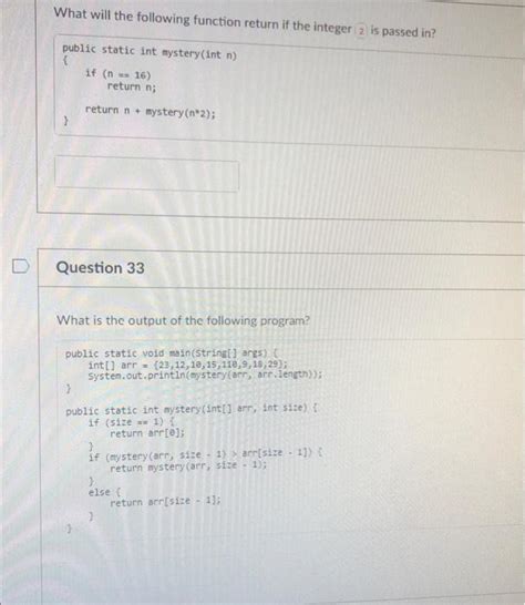 solved what will the following function return if the