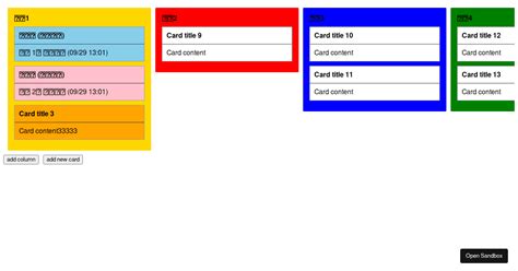 React Kanban Demo Forked Codesandbox