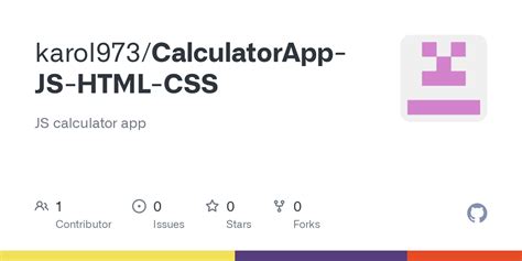 Github Karol973calculatorapp Js Html Css Js Calculator App