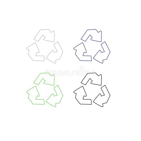 Recycle Arrows Sign Symbol Logo Stock Vector Illustration Of