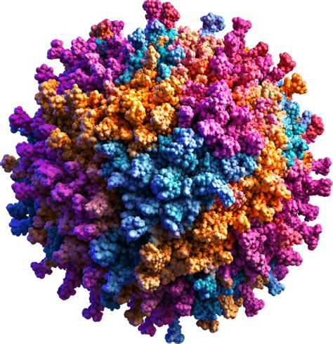 Microscopic View Of A Colorful Complex Molecular Structure Featuring
