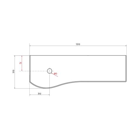 Tampo Mam 1500 Direito Para Lavatório De Pousar Marmol Branco 1510 X 12