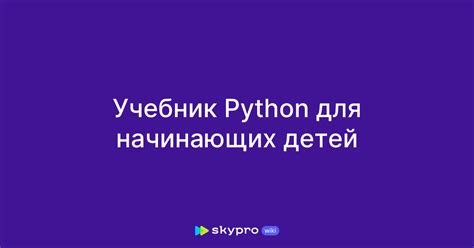 Учебник Python для начинающих детей