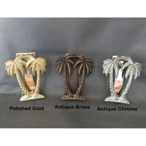 59 Vintage Solid Brass Door Knocker Palm Tree Decorative Door Bell