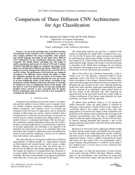 Pdf Comparison Of Three Different Cnn Architectures For Age