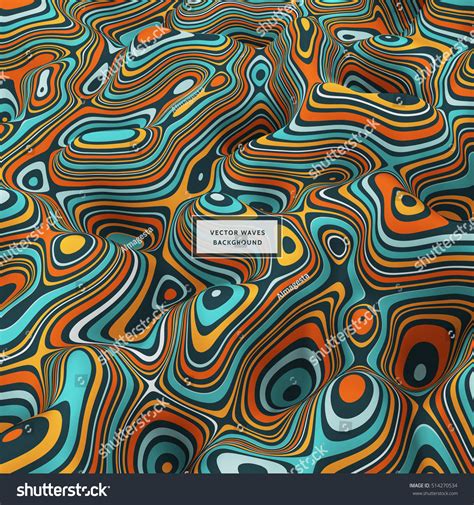 Composition Wavy Stripes Vector Illustration Stock Vector Royalty Free 514270534 Shutterstock