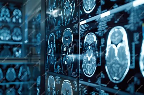 Premium Photo Detailed Brain Mri Scans On Highresolution Monitors