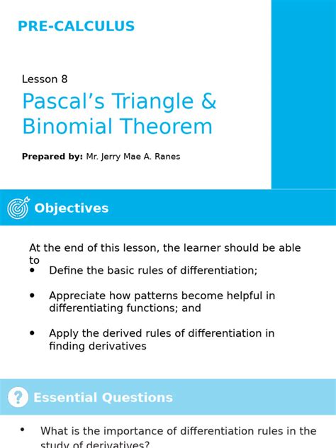 Pascals Triangle And Binomial Theorem Pdf