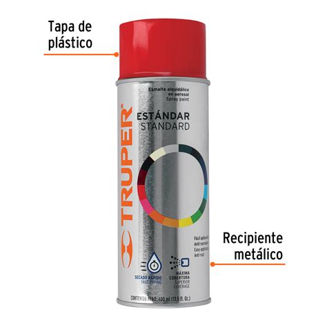Ficha Tecnica Pintura En Aerosol Rojo Taxi Bote Tradicional 400 Ml