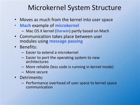 operating system 15 micro kernel based os pptx operating systems