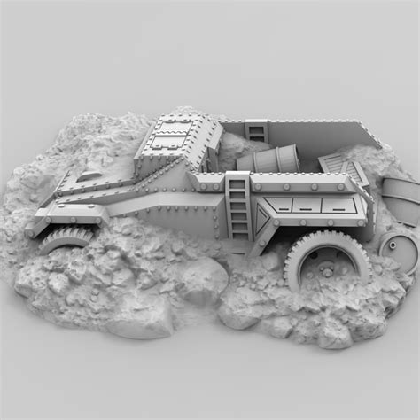 3d Printable Wrecked Apc 1e V2 By Rogue Sculpts