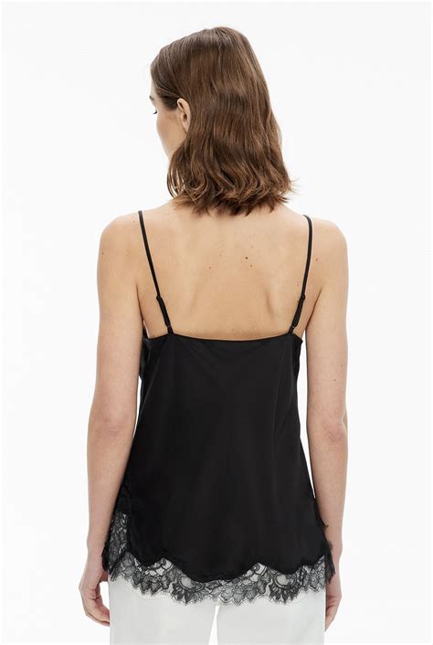 Black Lace Trim Camisole Womens Camisoles Witchery