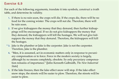 Exercise For Each Of The Following Arguments Chegg Com