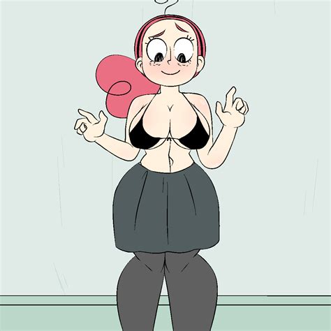 Rule 34 Beanie Big Breasts Black Bra Black Eyes Black Skirt Blush