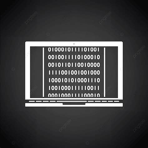Binary Technology Coding Vector Design Images Laptop With Binary Code