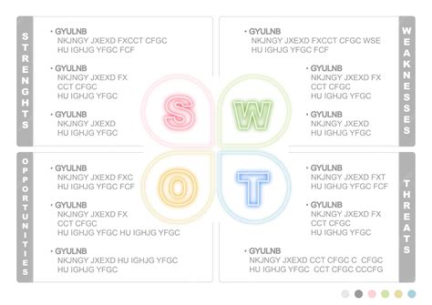 Premium Vector Swot Analyse Template With Four Colors Palettes