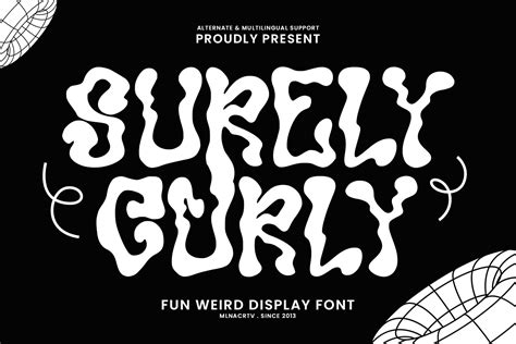 Surely Curly Fun Decorative Display Font By Maulana Creative