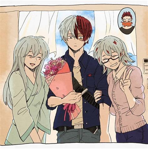Shouto Todoroki And His Sister And Mother Mha Boku No Hero Academia