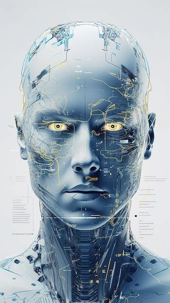 Premium Ai Image Interface Man Face Graphical Abstract High Tech