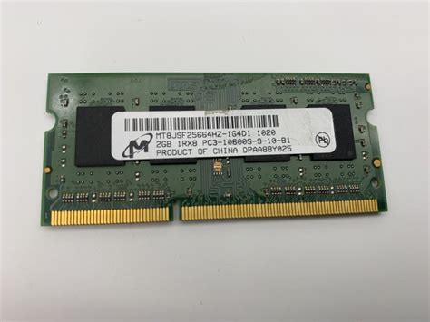 Micron 2gb 1rx8 Pc3 10600s Ddr3 1333 Laptop Ram Rnd Computers