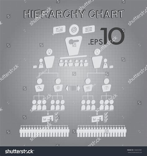 Organizational Hierarchy Chart Vector Stock Vector Royalty Free Shutterstock
