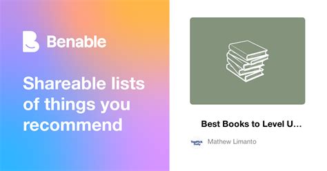 📚 Best Books To Level Up Your Life