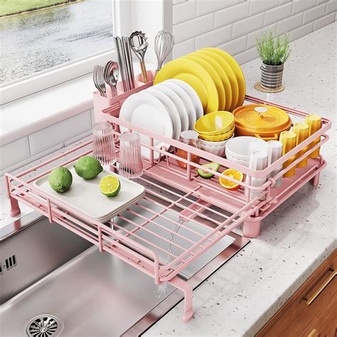 Sntd Dish Drying Rack Pink Dish Drying Rack Kitchen Pink Dish Drier