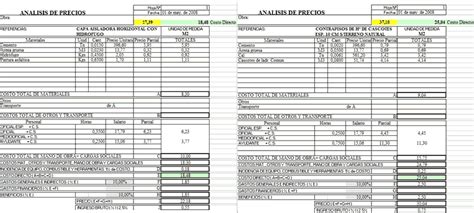 Hoja De Calculo En Excel Para Obtener Material A Ocupar En Construccion