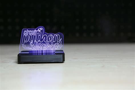 3d printed led acrylic sign with neopixels and circuit python by