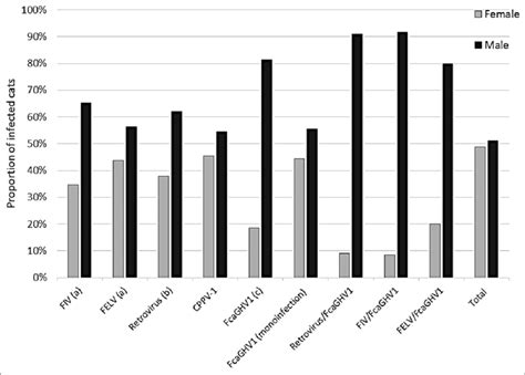 Sex Ratio Of Cats Infected With Viral Pathogens Evaluated Using Download Scientific Diagram
