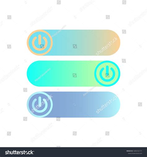 switch toggle button off on round stock vector royalty free