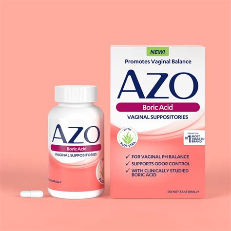 Azo Boric Acid Vaginal Suppositories 30 Count Femcare Ghana