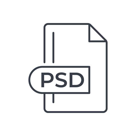 Psd File Format Icon Psd Extension Line Icon 15426519 Vector Art At