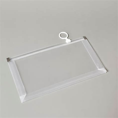 스탠드 클리어 지퍼 파일 투명 포켓 파우치 B6 온채널