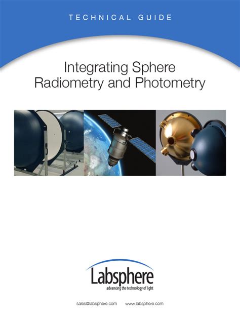 Integrating Sphere Radiometry And Photometry Pdf Waves Physical