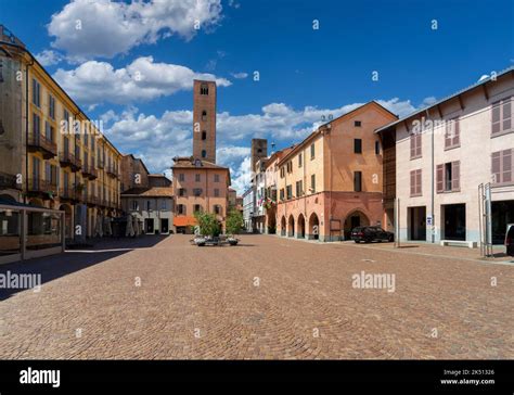 Alba Langhe Piedmont Italy August 16 2022 Piazza Risorgimento