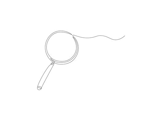 Premium Vector Continuous Line Drawing Of Magnifying Glass One Line