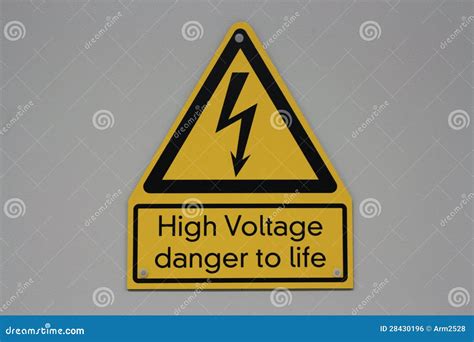High Voltage Danger Label Stock Photo Image Of Danger 28430196
