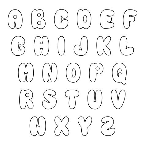 Bubble Letters Printable Free