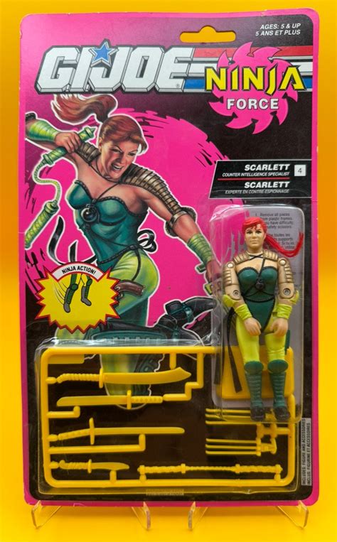 Gi Joe Ninja Force Scarlett 1992 Moc Vintage Hasbro Figure