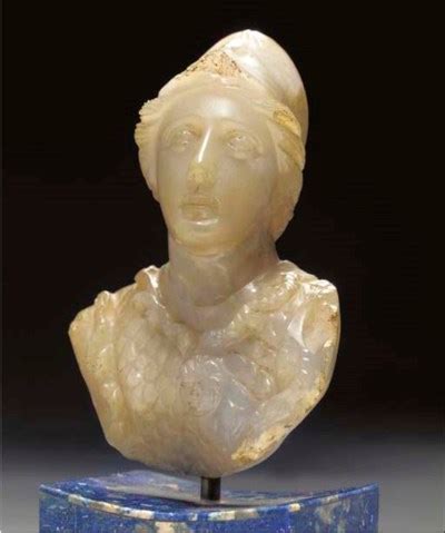 BUSTE DE LA DEESSE MINERVE , ART ROMAIN, IIIEME SIECLE AP. J.C ...