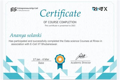 Ananya Solanki On Linkedin Completed Datascience Course