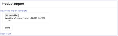 Updating Products In Bulk In Workguru Workguru Support Portal